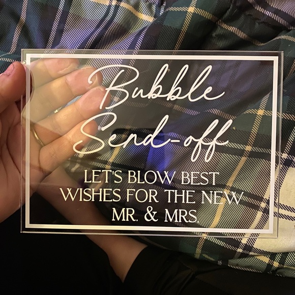 Accents | Bubble Send Off Wedding Sign | Poshmark